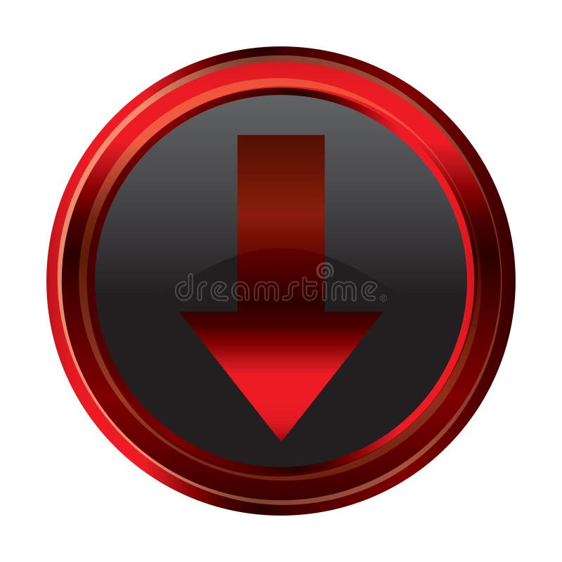 Down Arrow Button. Vector Illustration Decorative Design Stock Vector ...