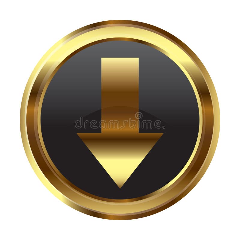 Down Arrow Button. Vector Illustration Decorative Design Stock Vector ...