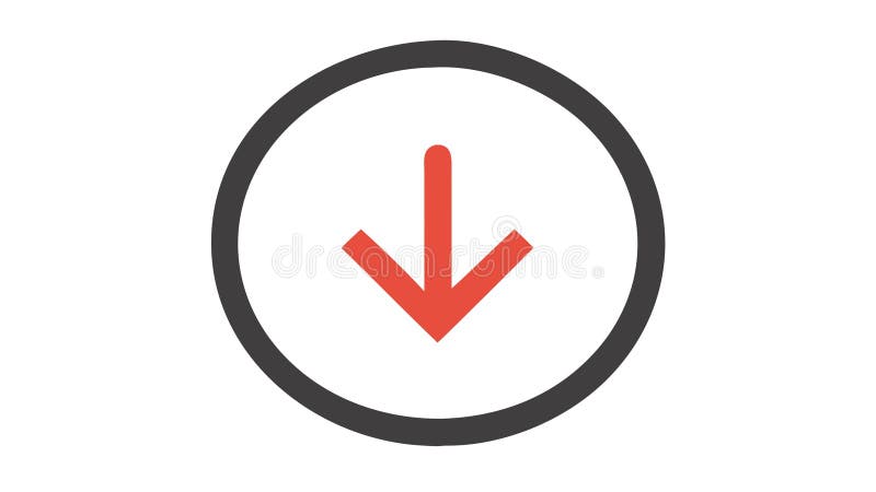 Down Arrow Circle Icon Vector Graphic Illustration, Download Symbol ...