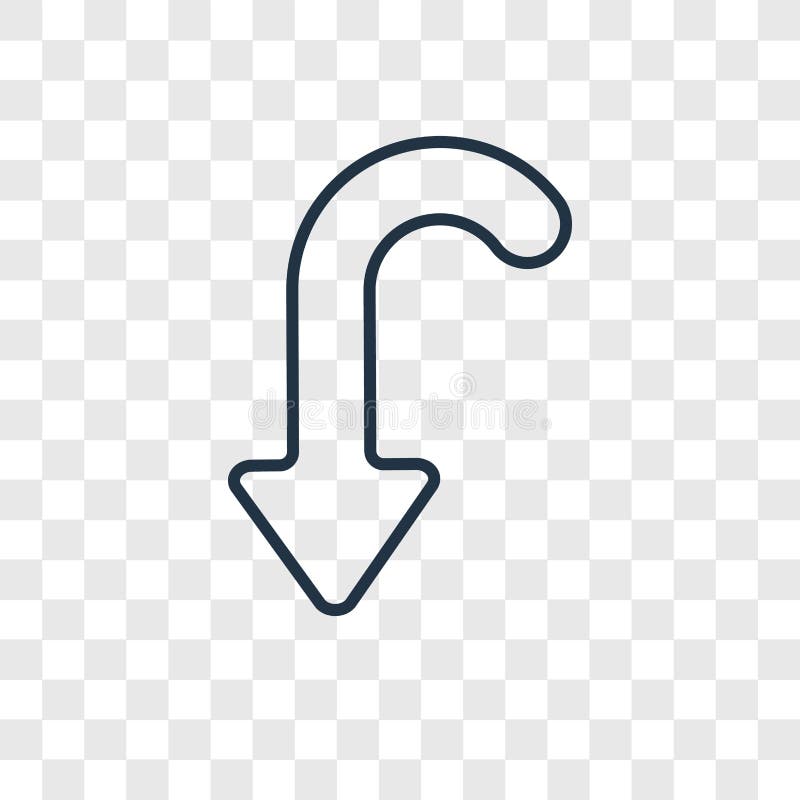 Down Arrow Icon Vector Isolated on White Background, Logo Concept of ...