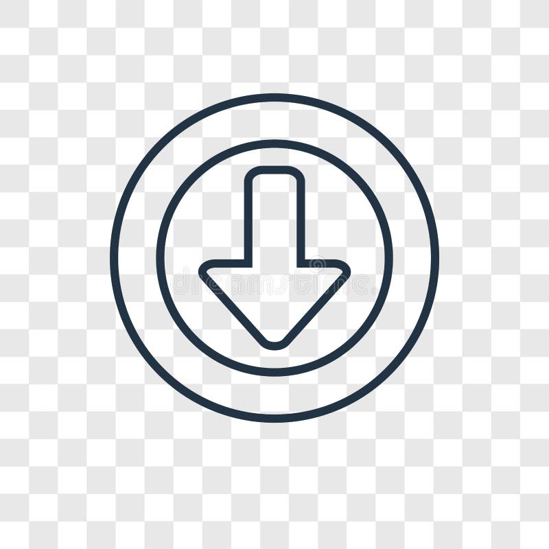 Down Arrow Icon Vector Isolated on White Background, Logo Concept of ...