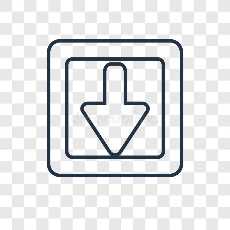 Down Arrow Icon Vector Isolated on White Background, Logo Concept of ...