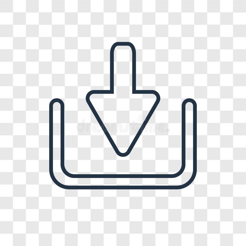 Down Arrow Icon Vector Isolated on White Background, Logo Concept of ...