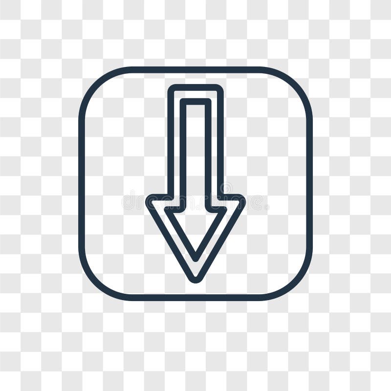 Down Arrow Icon Vector Isolated on White Background, Logo Concept of ...