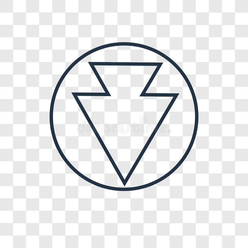 Down Arrow Icon Vector Isolated on White Background, Logo Concept of ...