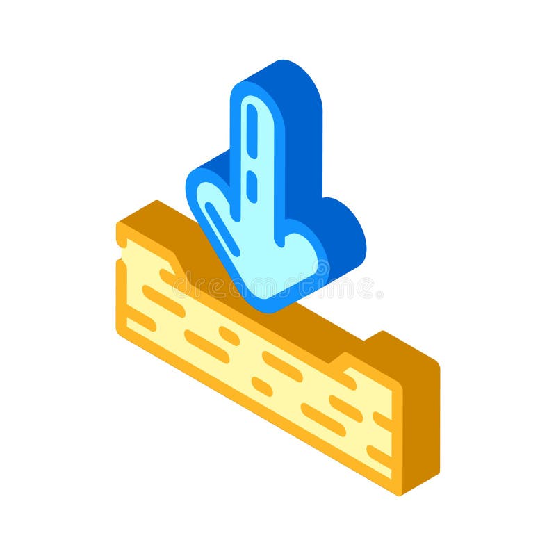 Down Arrow Data Loading Isometric Icon Vector Illustration Stock ...