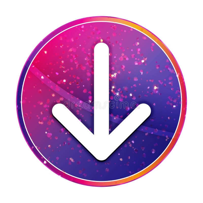 Down Arrow Icon Creative Trendy Colorful Round Button Illustration ...