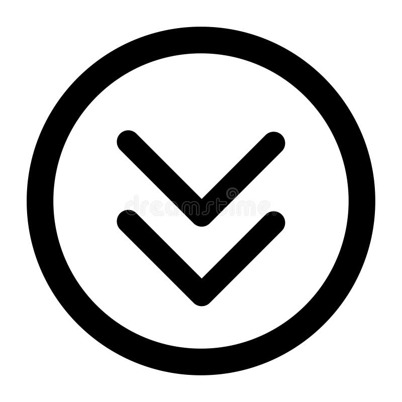 Down Arrow Icon Design Black Stock Vector - Illustration of road ...