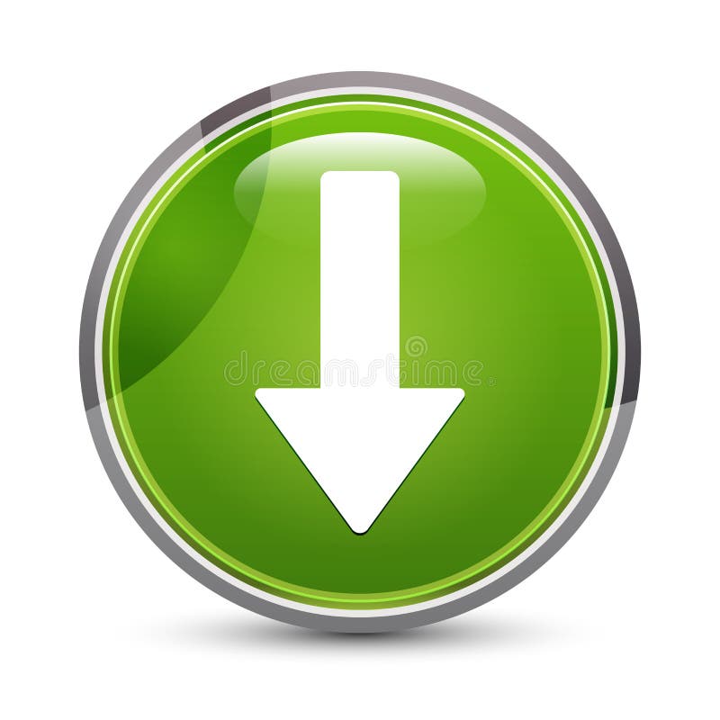 Down Arrow Icon Elegant Green Round Button Vector Illustration Stock ...