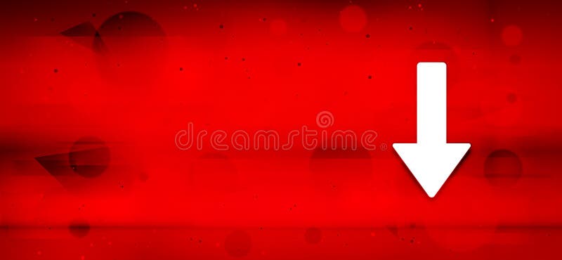 Down Arrow Icon Motion Art Abstract Red Banner Illustration Stock ...