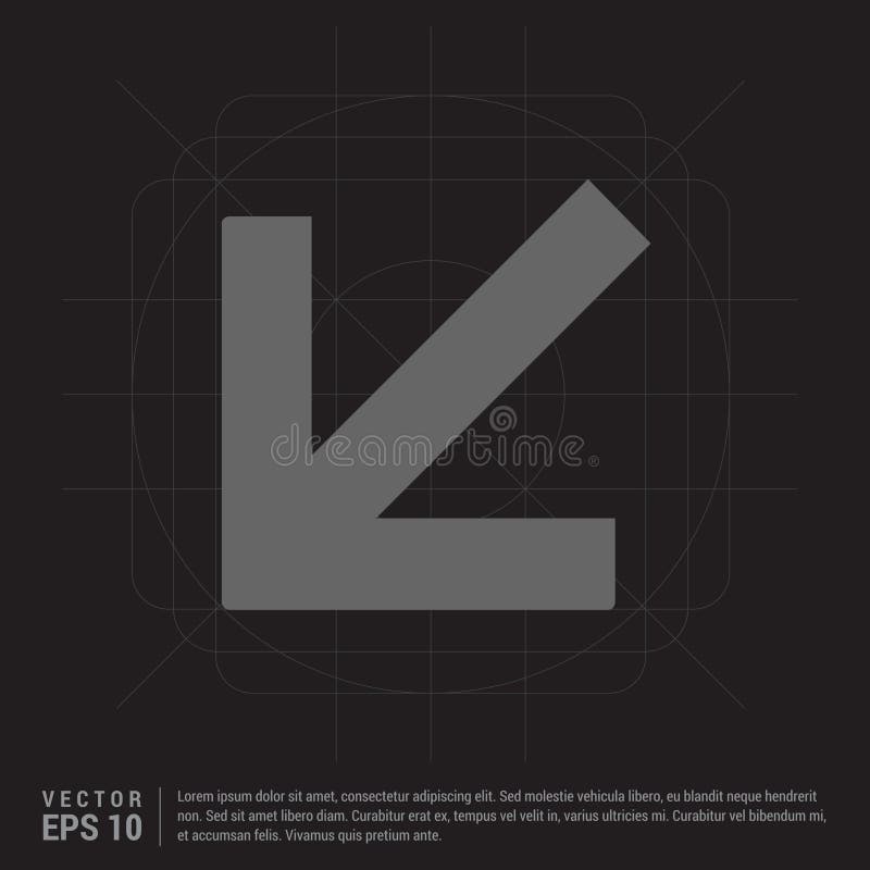 Down Arrow Icon stock vector. Illustration of template - 132444118