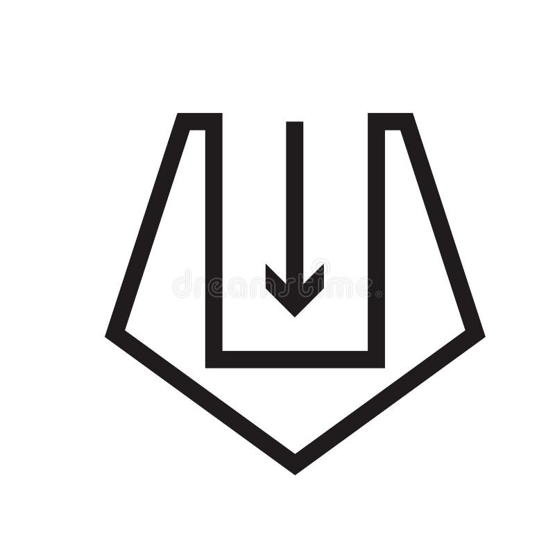 Down Arrow Icon Vector Sign and Symbol Isolated on White Background ...