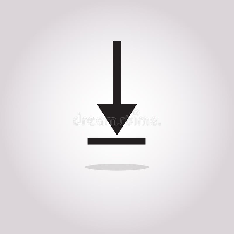 Down Arrow Icon. Arrow Down Icon Vector Sign, Abstract Button Design ...