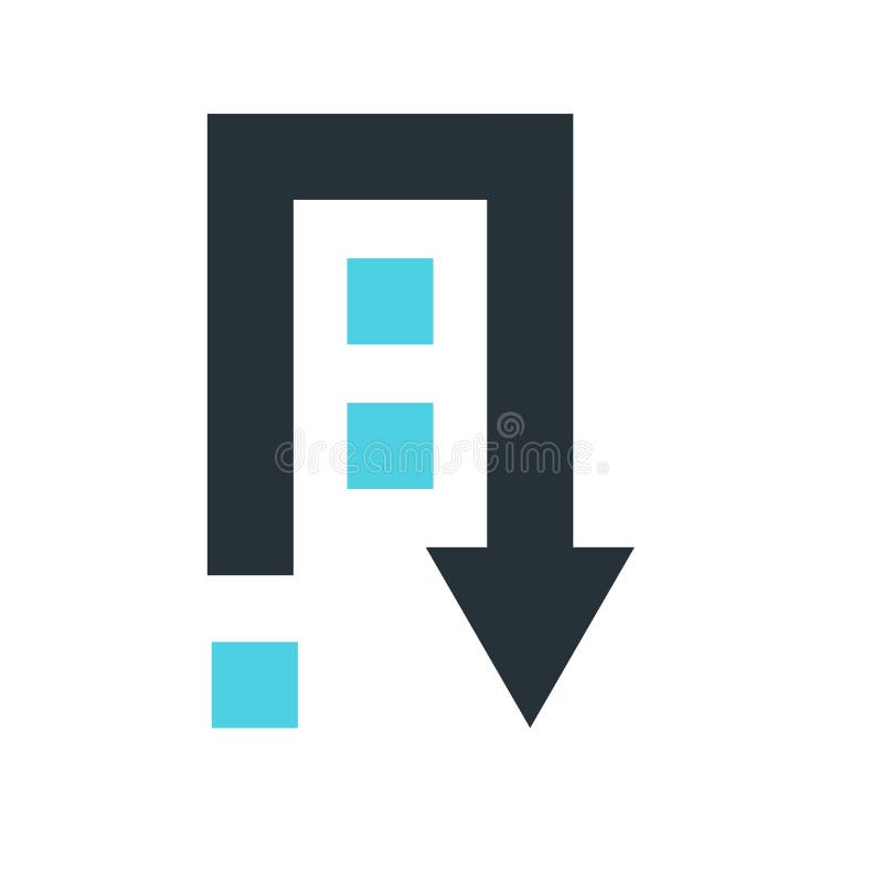 Down Arrow Icon Vector Sign and Symbol Isolated on White Background ...