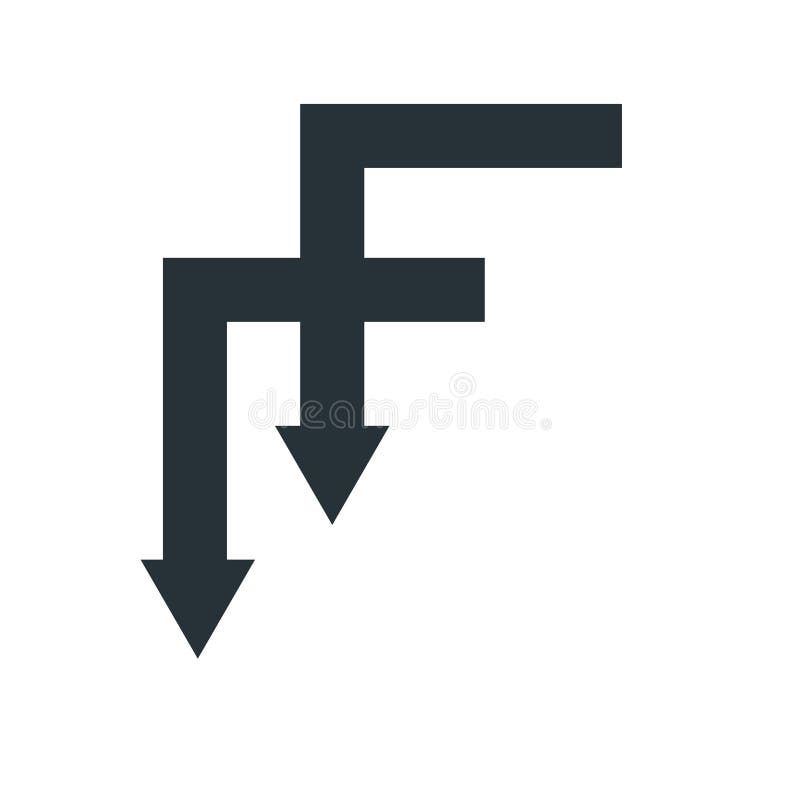 Down Arrow Icon Vector Sign and Symbol Isolated on White Background ...