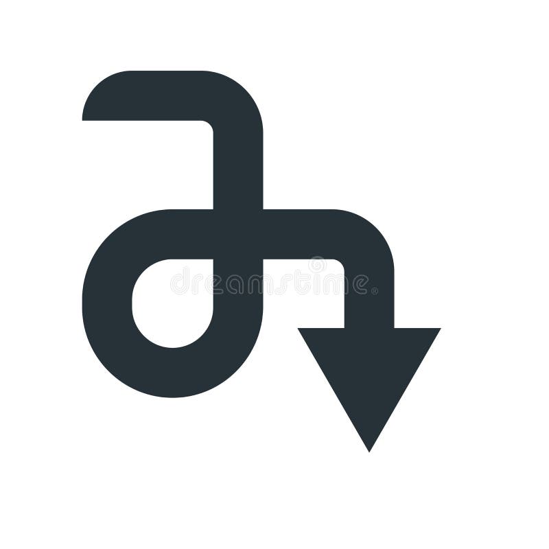 Down Arrow Icon Vector Sign and Symbol Isolated on White Background ...