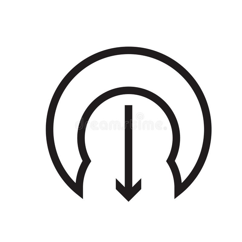 Down Arrow Icon Vector Sign and Symbol Isolated on White Background ...