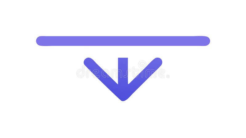 Down Arrow with Line, Indicating Direction , Vector Design Generative ...