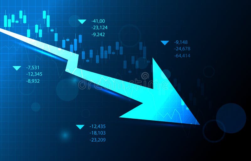 Down Arrow Negative Candle Graph Chart Depreciation Currency Economic ...
