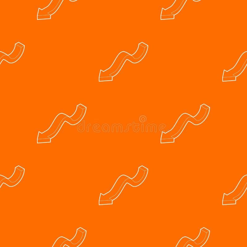 Down Arrow Pattern Vector Orange Stock Vector - Illustration of outline ...