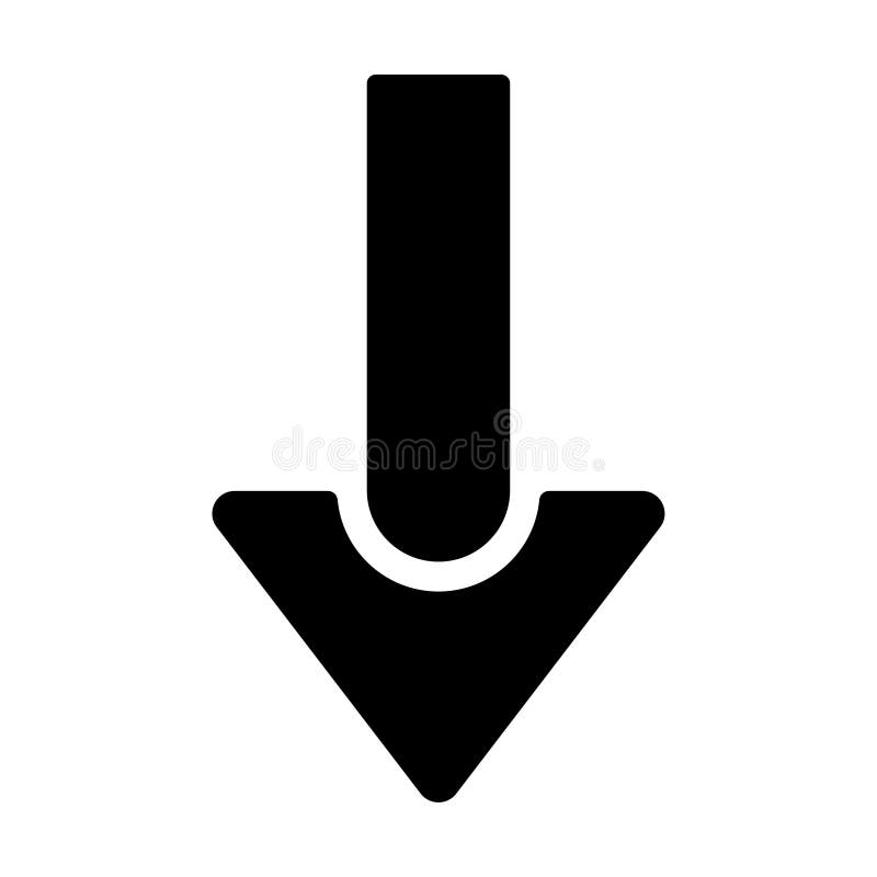 Down arrow sign icon stock vector. Illustration of arrow - 224651982
