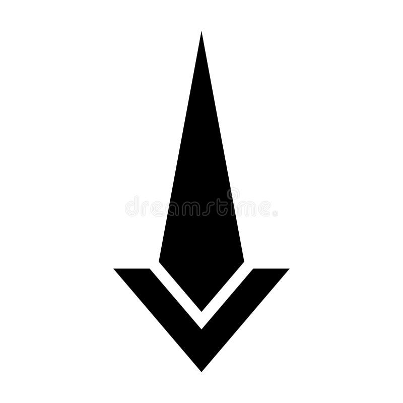 Down arrow sign icon stock vector. Illustration of point - 224652017