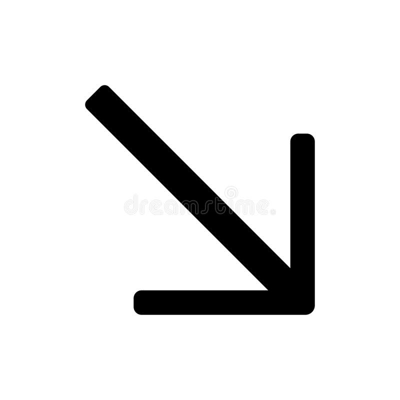 Down arrow sign icon stock vector. Illustration of element - 224652049