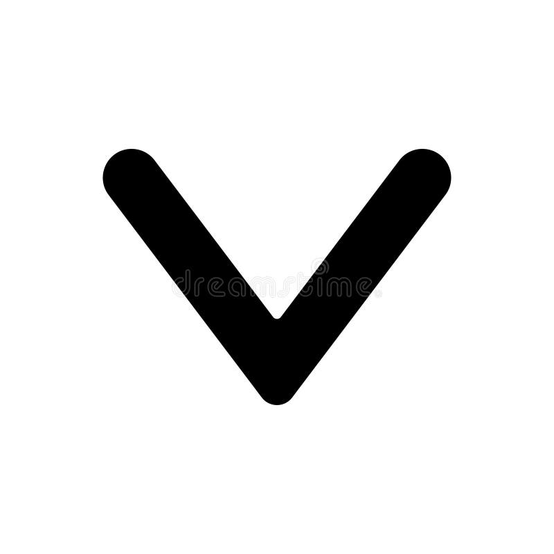 Down arrow sign icon stock vector. Illustration of pictogram - 224652137