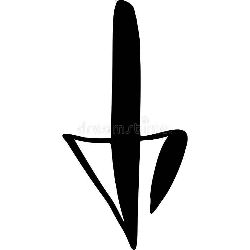 Down Arrow Sketch Vector Illustration Stock Illustration - Illustration ...