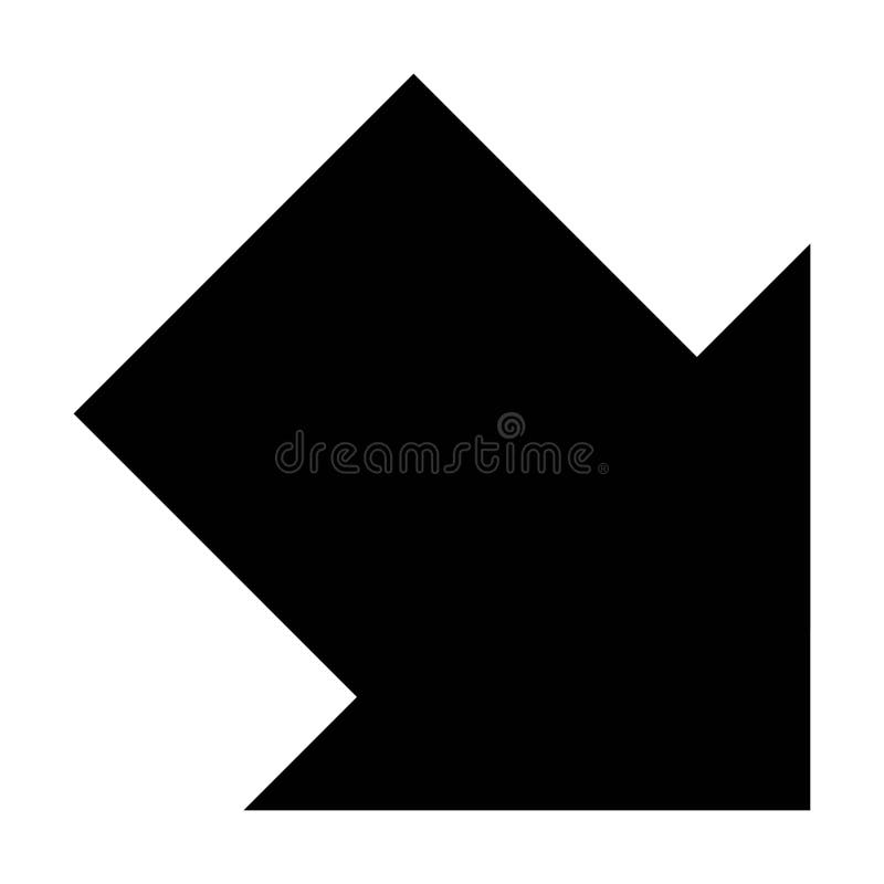Down Arrow Symbol Icon Vector for Web and Application in a Black Flat ...