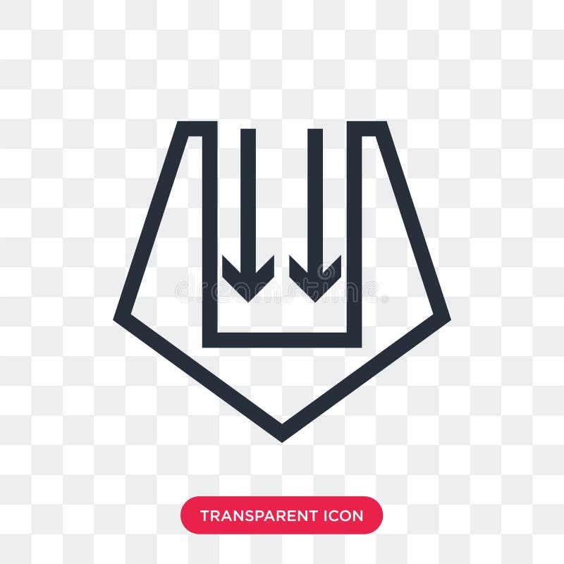 Down Arrow Vector Icon Isolated on Transparent Background, Down Arrow ...