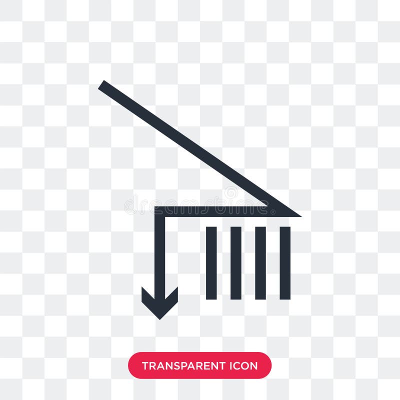 Down Arrow Vector Icon Isolated on Transparent Background, Down Arrow ...
