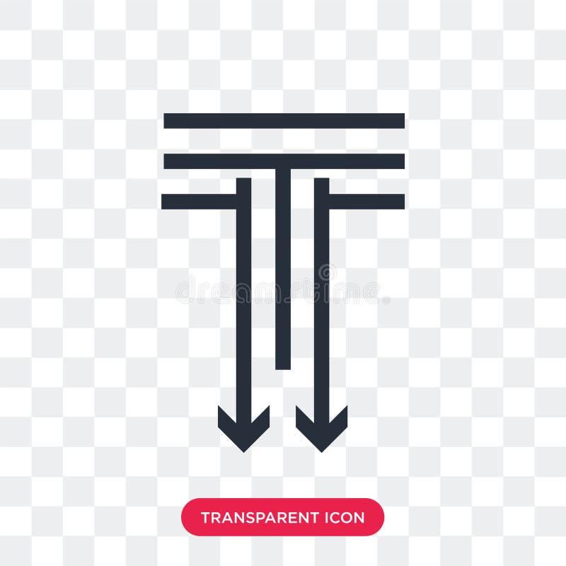 Down Arrow Vector Icon Isolated on Transparent Background, Down Arrow ...