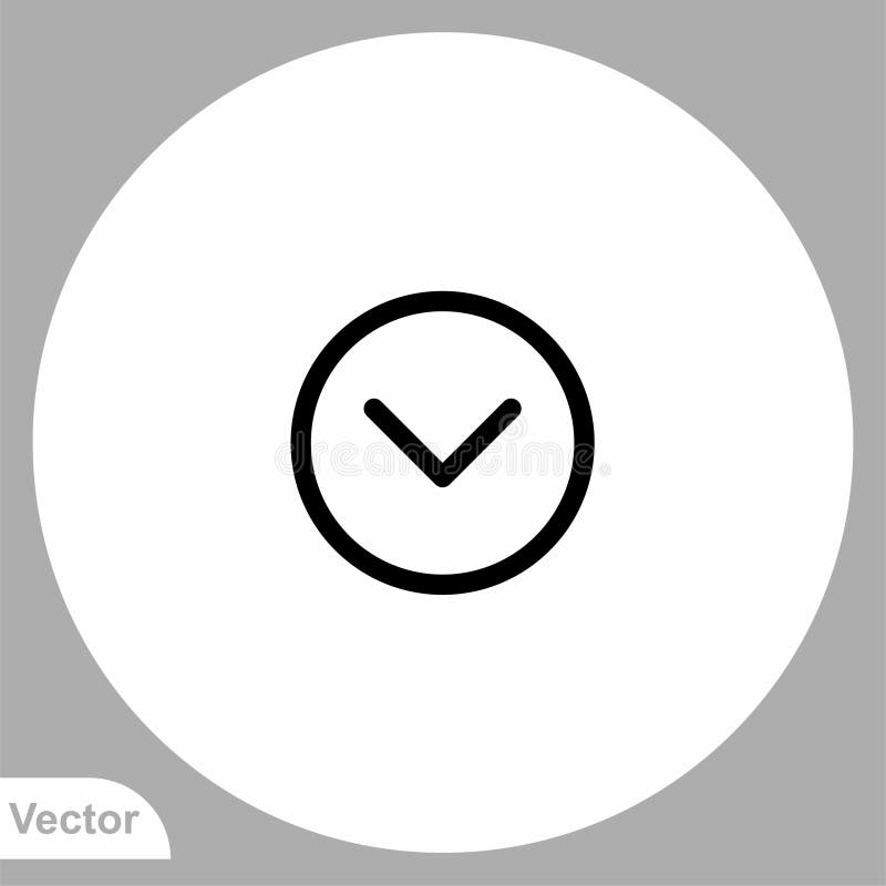 Down Arrow Vector Icon Sign Symbol Stock Vector - Illustration of ...