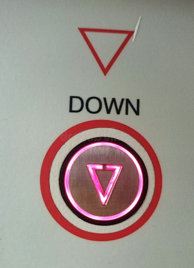 Down button stock image. Image of access, button, lift - 44702881