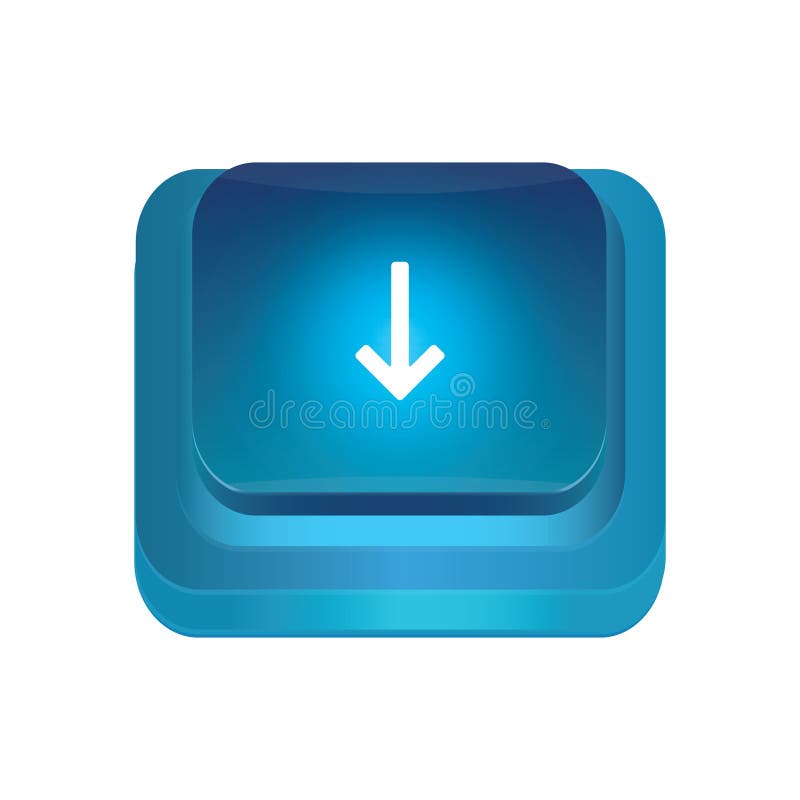 Down Button. Vector Illustration Decorative Design Stock Vector ...