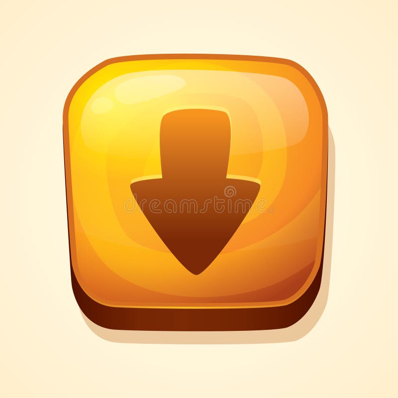Down Button. Vector Illustration Decorative Design Stock Vector ...