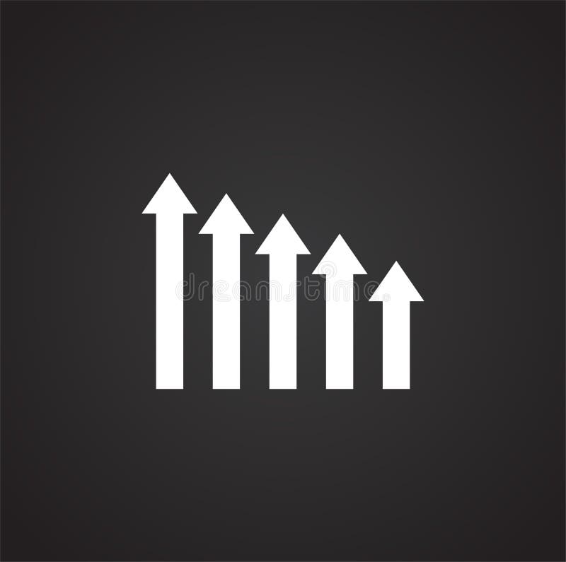 Down Chart Icon on Background for Graphic and Web Design. Simple ...