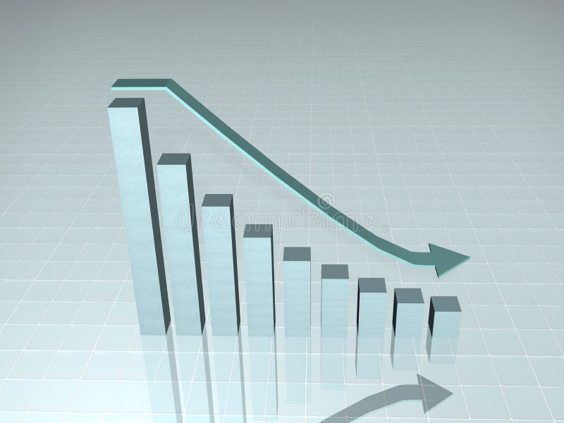 Down chart sideview stock illustration. Illustration of building - 6977793