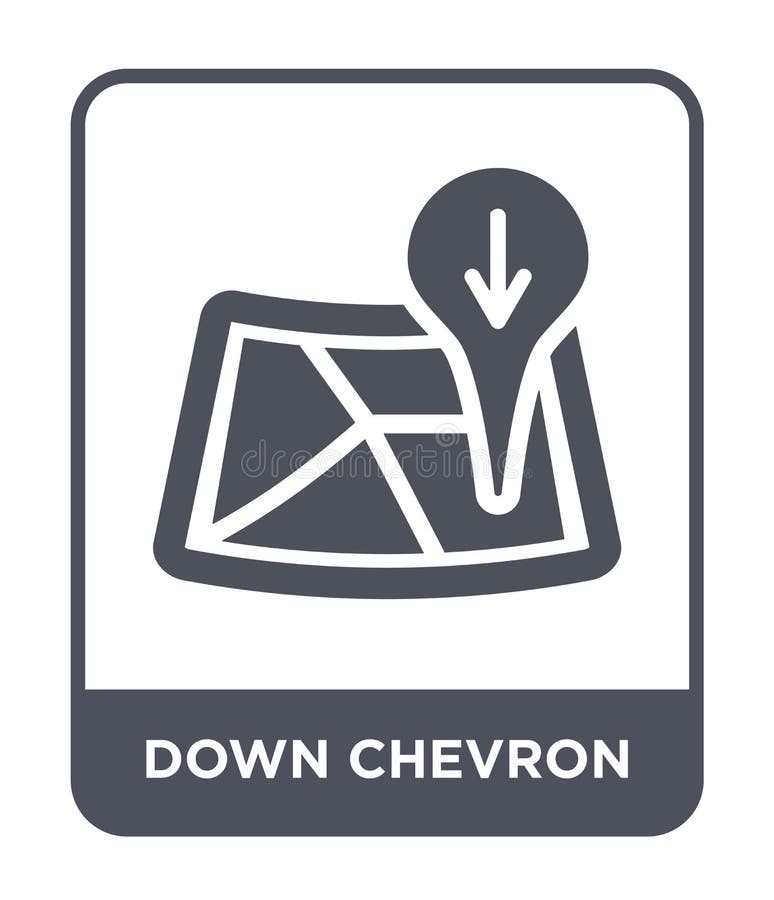 Down Chevron Icon Vector Sign and Symbol Isolated on White Background ...