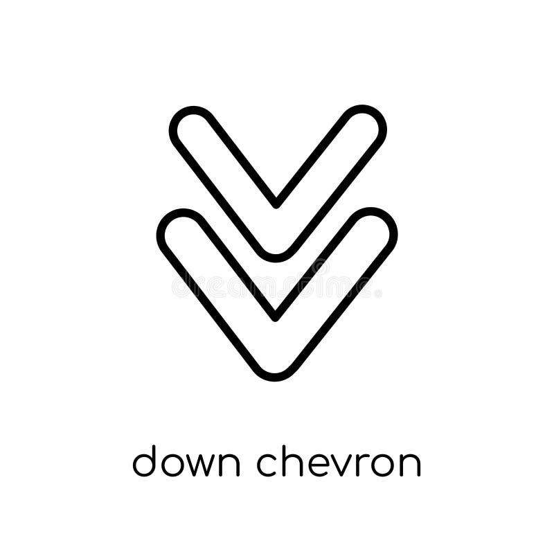 Down Chevron Icon Vector Sign and Symbol Isolated on White Background ...