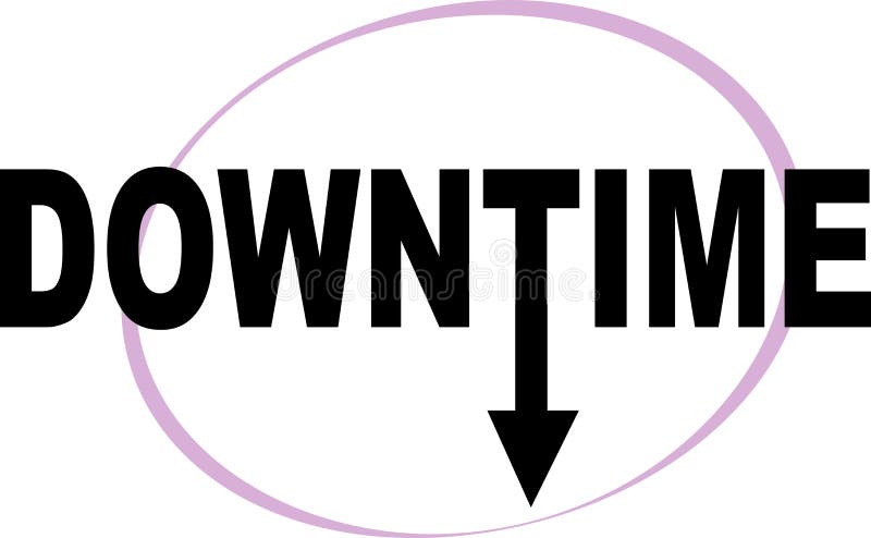 Downtime Word Text Logo Illustration. Stock Vector - Illustration of ...