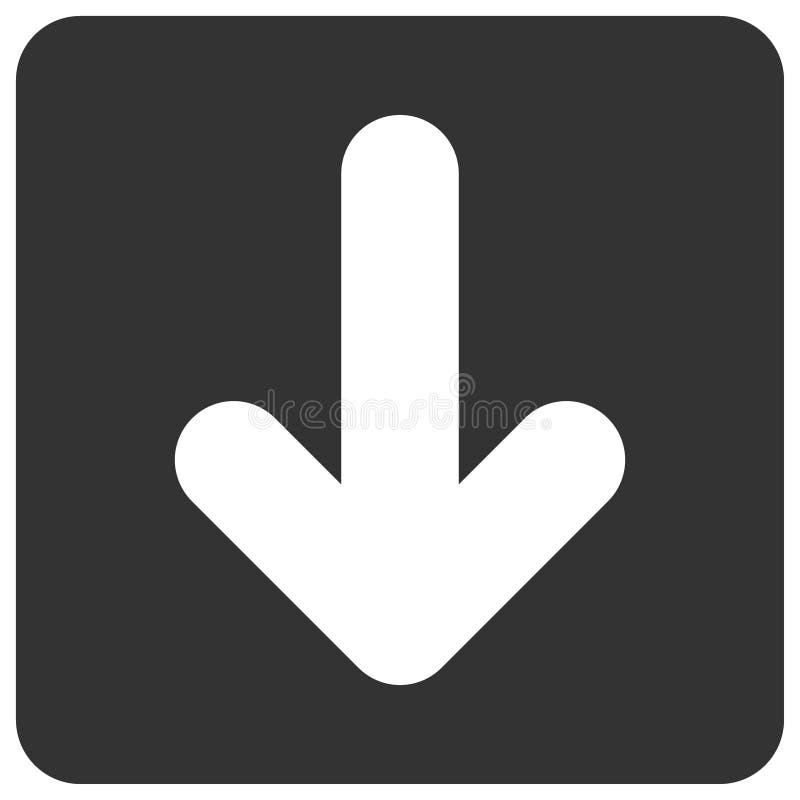 Raster Down Cursor Flat Icon Illustration Stock Illustration ...