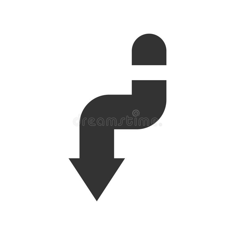 Down direction icon stock vector. Illustration of arrow - 214659328