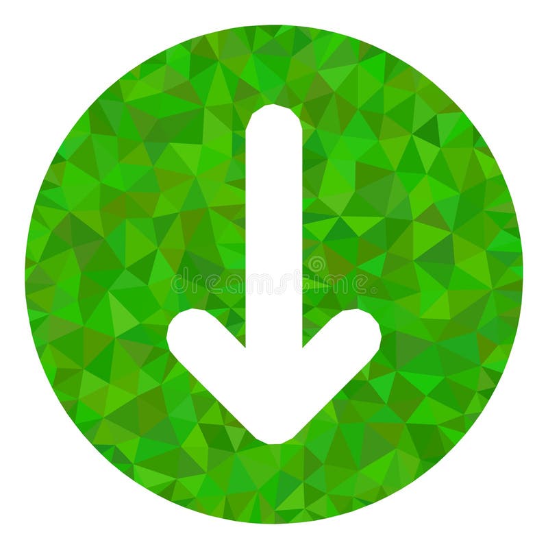 Down Direction Triangle Filled Icon Stock Vector - Illustration of ...