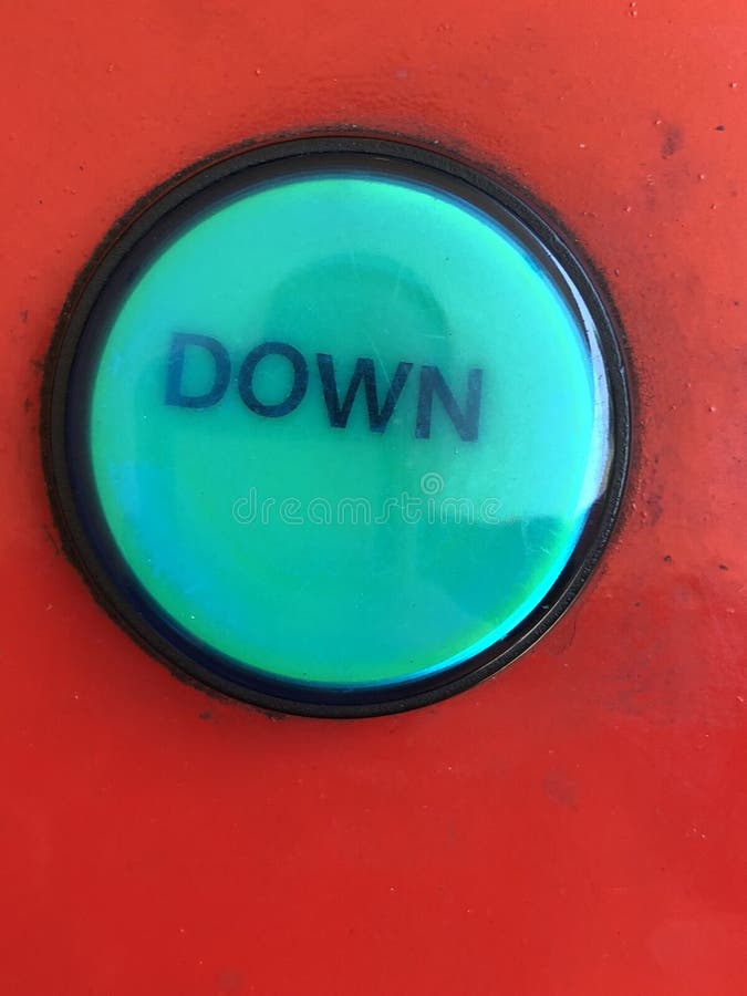 Down stock image. Image of button, prize, arcade, classic - 120810503