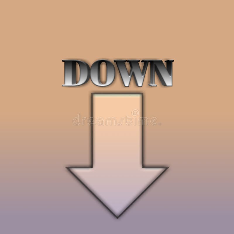 Down errow stock illustration. Illustration of presentation - 193682590