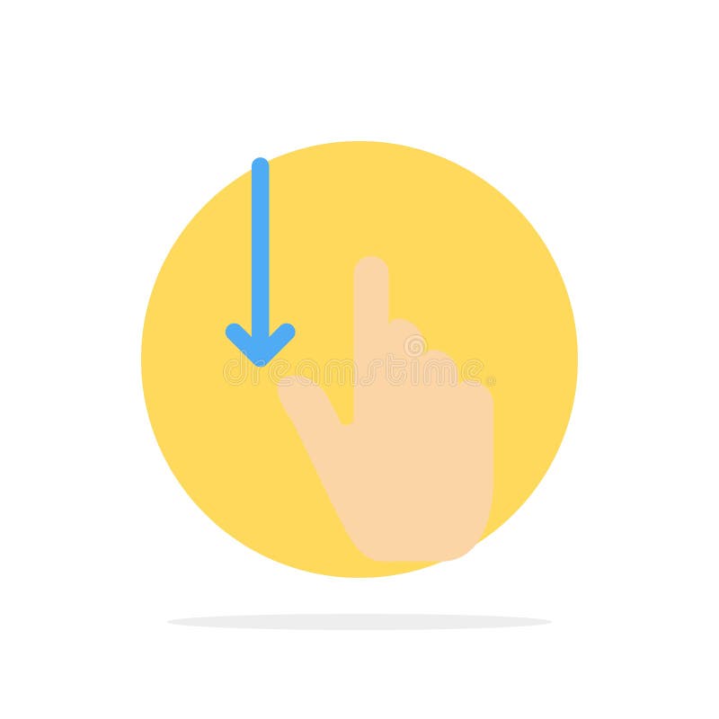 Down, Finger, Gesture, Gestures, Hand Abstract Circle Background Flat ...