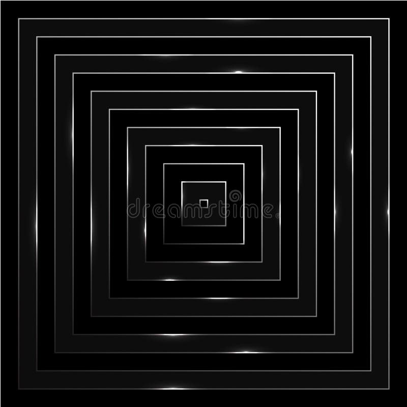Future Geometric Background with Polygonal Squares. Monochrome Vector ...
