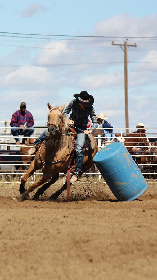 Down she goes editorial photography. Image of rider, ranch - 94412907